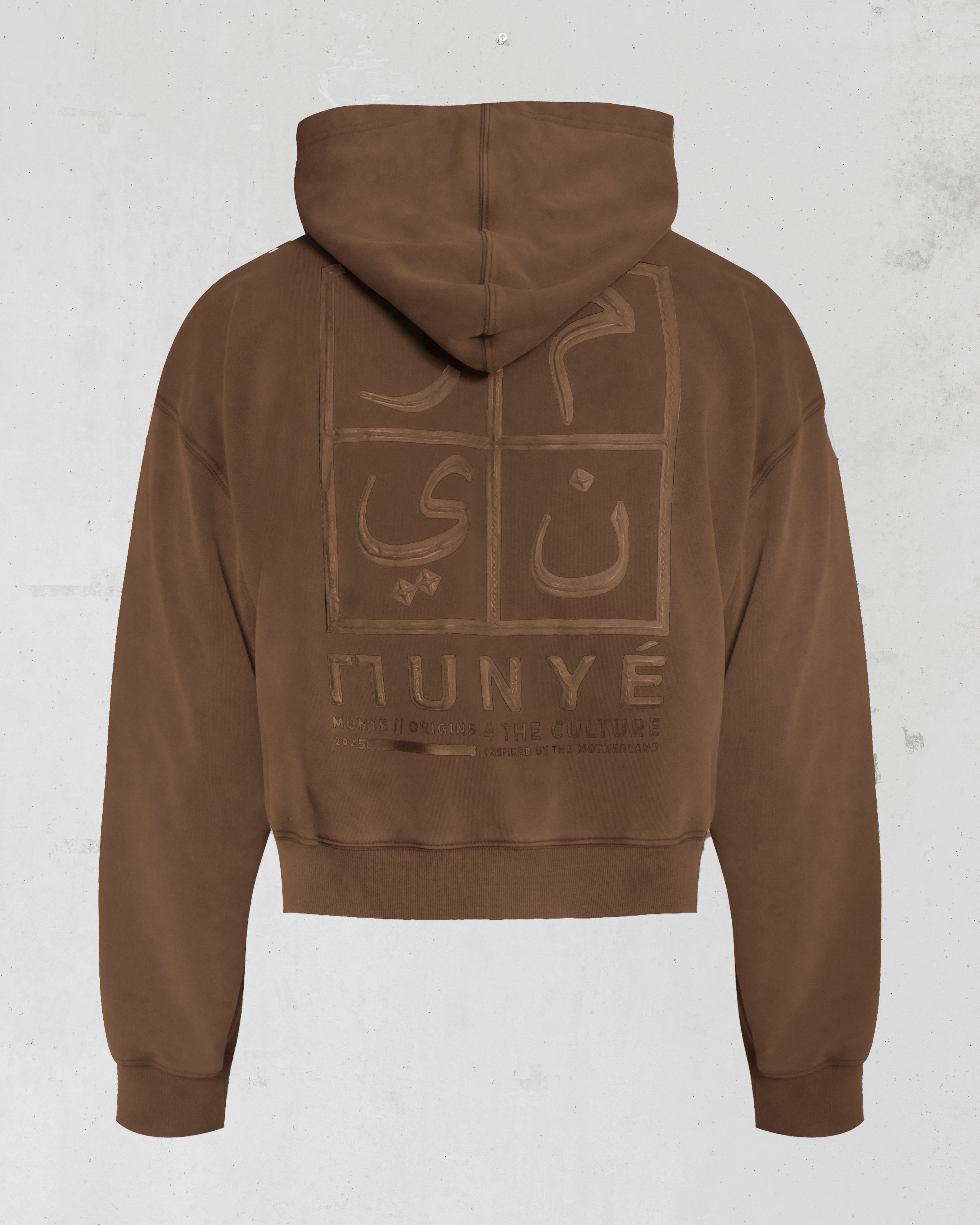 MUNYÉ Vein Hoodie - Brown – munye.com