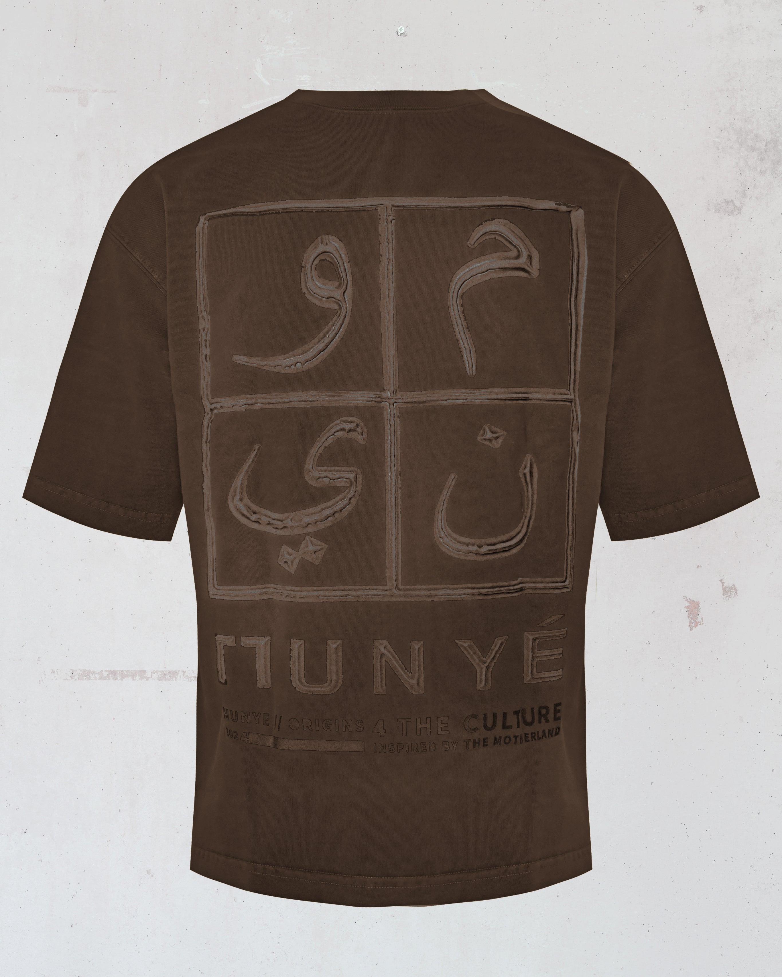 MUNYÉ Urban Vein Tee – Brown Washed – munye.com